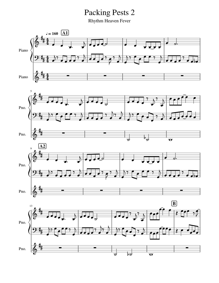 Packing Pests 2 Sheet Music for Piano (Solo) | MuseScore.com