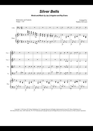 Silver Bells Violin Sheet Music Printable Silver Bells" Sheet