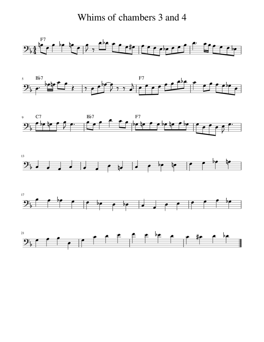 Whims of chambers 3 and 4 Sheet music for Piano (Solo) Easy | Musescore.com
