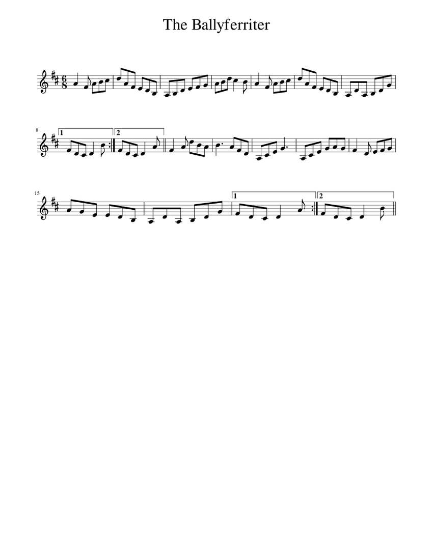 The Ballyferriter Sheet music for Piano (Solo) Easy | Musescore.com