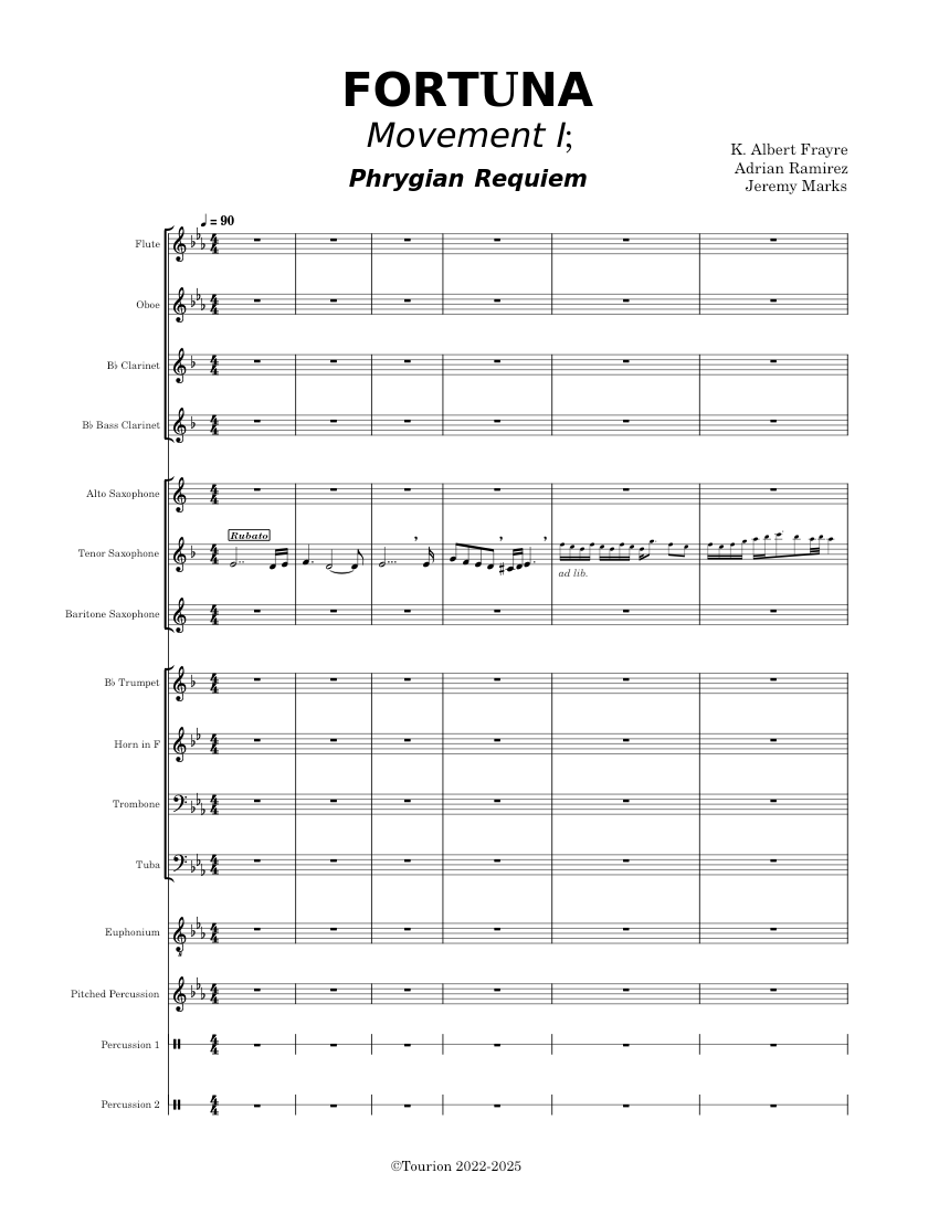 Fortuna - K. Albert Fraye, Adrian Ramirez, Jeremy Marks Sheet Music for ...