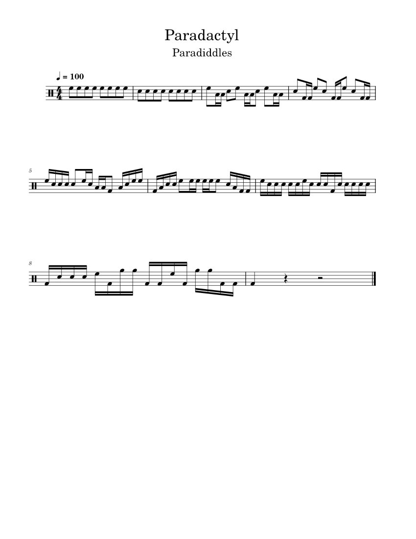 Paradactyl - piano tutorial