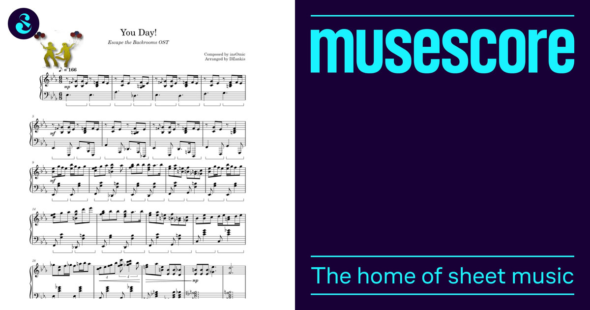 You Day! – insOmic | Escape the Backrooms OST Sheet Music for Piano ...