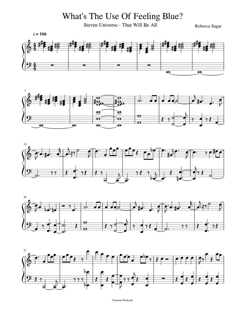 What s The Use Of Feeling Blue Sheet music for Piano (3-5 Octave ...