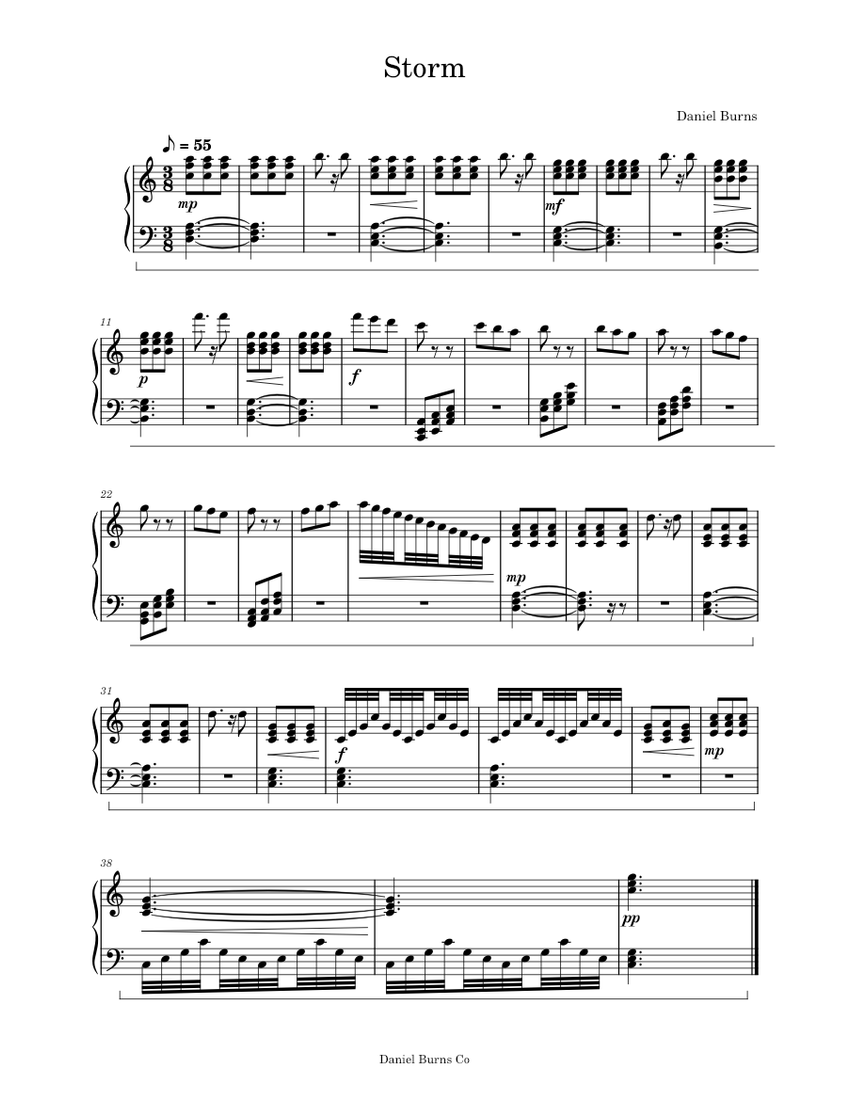 Storm - piano tutorial