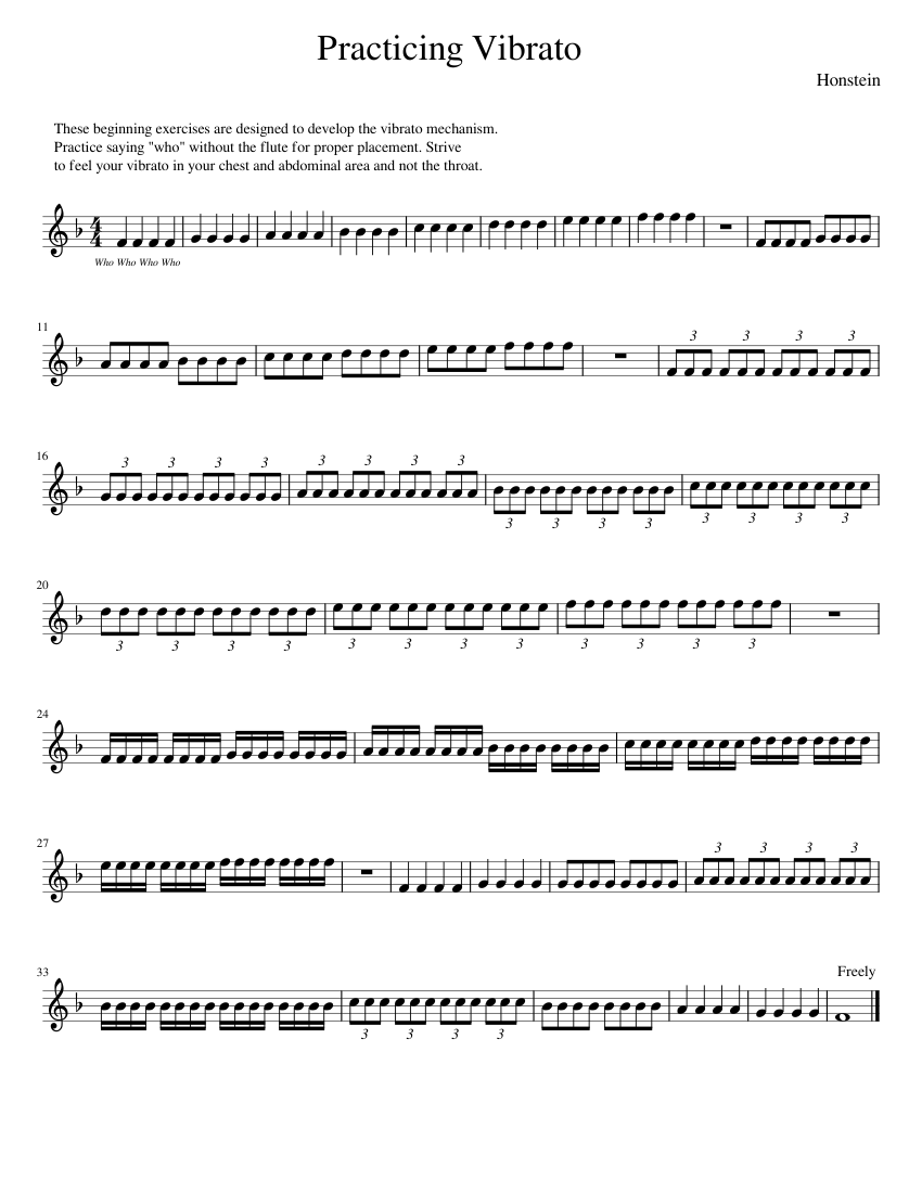 Vibrato Exercise Sheet Music for Piano (Solo) Easy | MuseScore.com