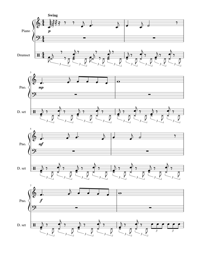 stan S.O.M Sheet music for Piano, Drum group (Mixed Duet) | Musescore.com