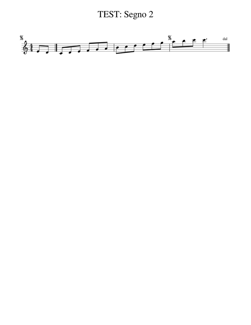 TEST: Segno 2 Sheet music for Piano (Solo) Easy | Musescore.com