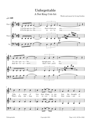 Unforgettable Sheet Music Nat King Cole Super Easy Piano Nat King Cole