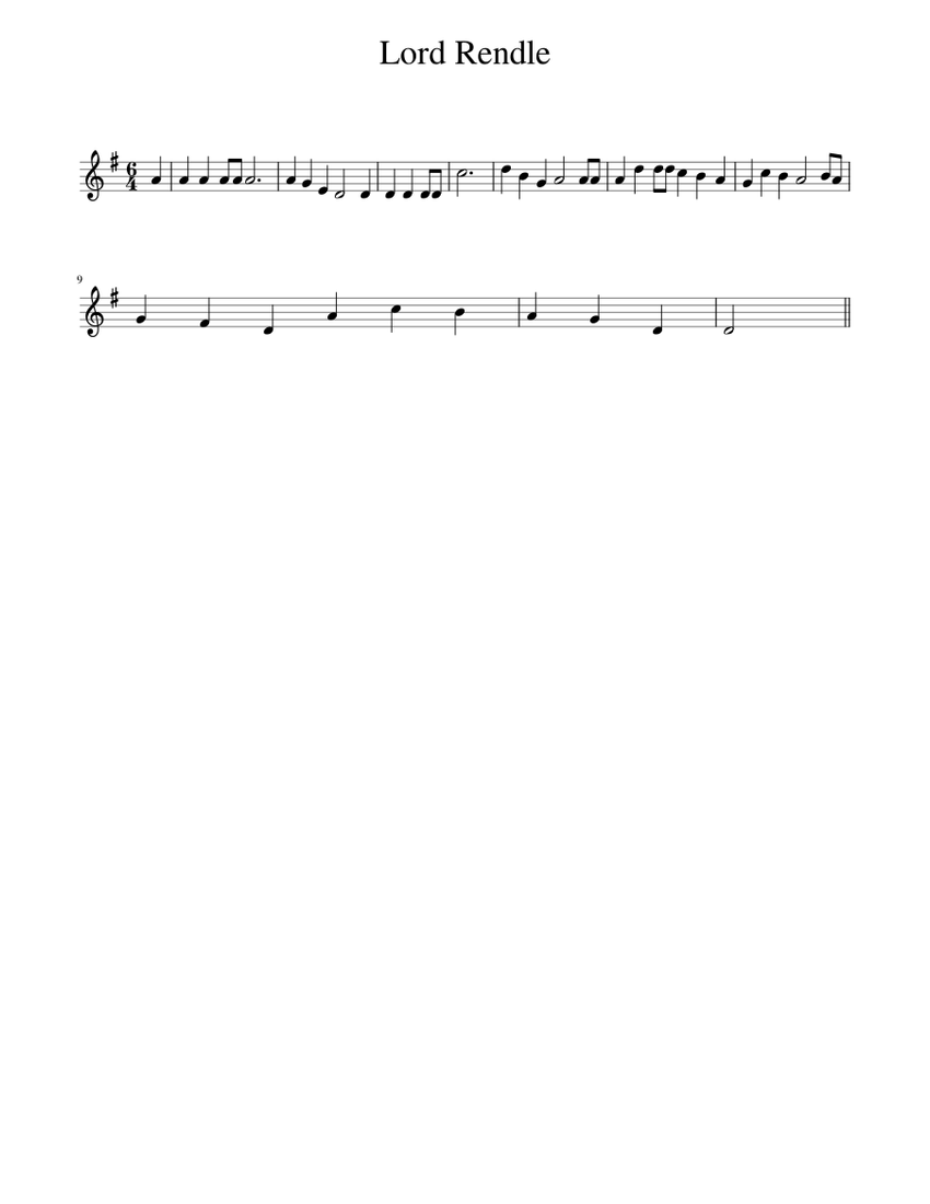 Lord Rendle Sheet music for Piano (Solo) Easy | Musescore.com