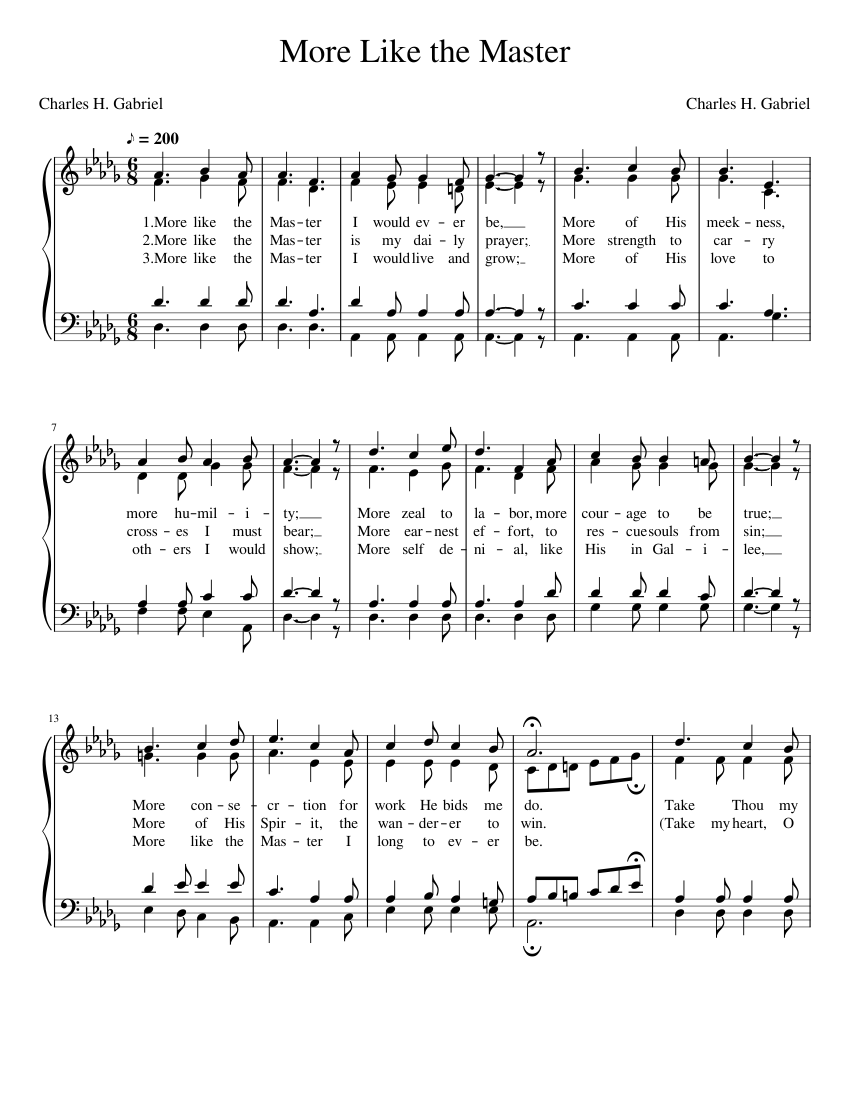 298 More Like the Master Sheet Music for Piano (Solo) Easy | MuseScore.com