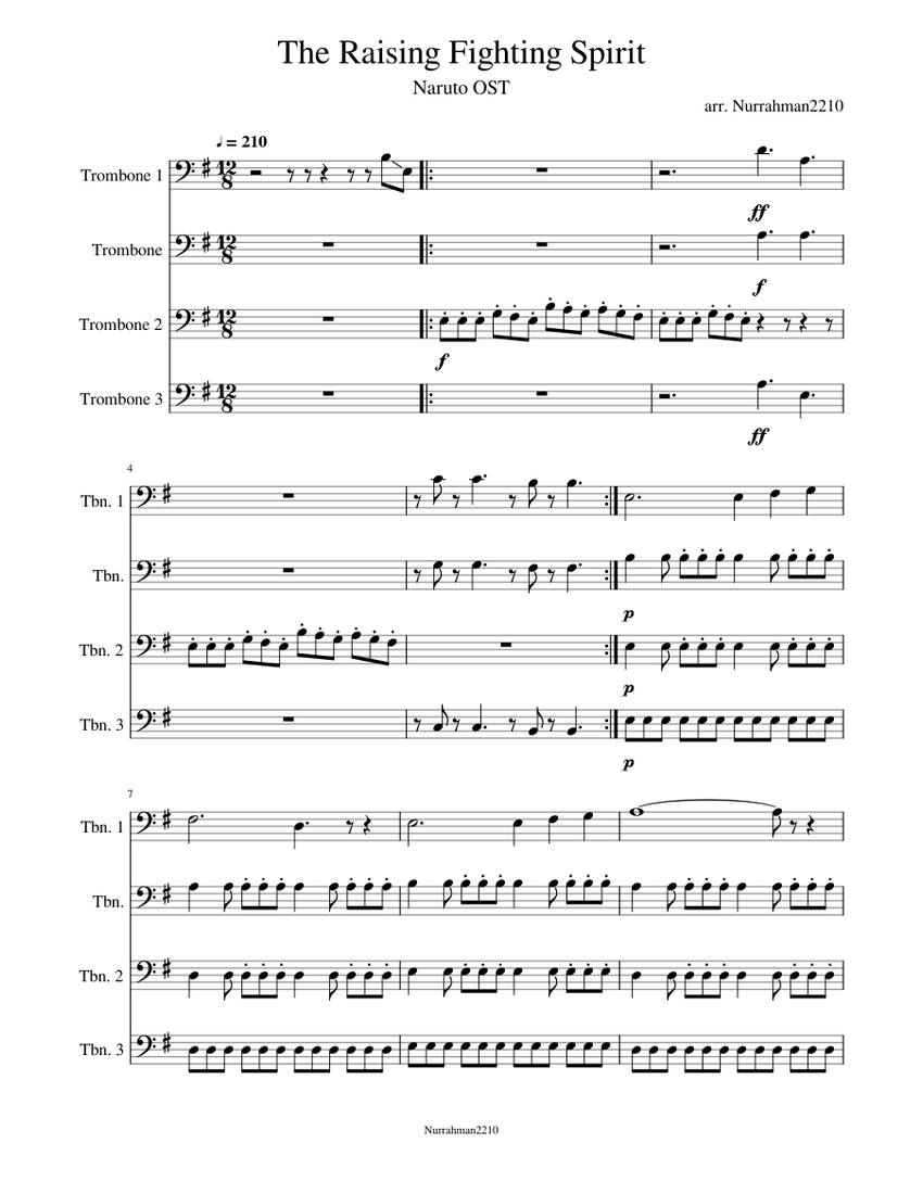 The Raising Fighting Spirit - piano tutorial