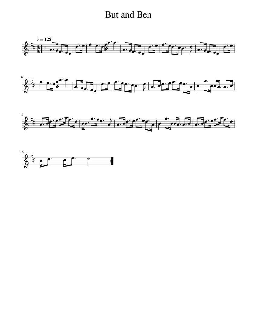 But and Ben Sheet music for Piano (Solo) | Musescore.com