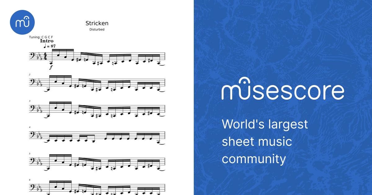 Stricken - Disturbed Sheet music for Piano (Solo) Easy | Musescore.com