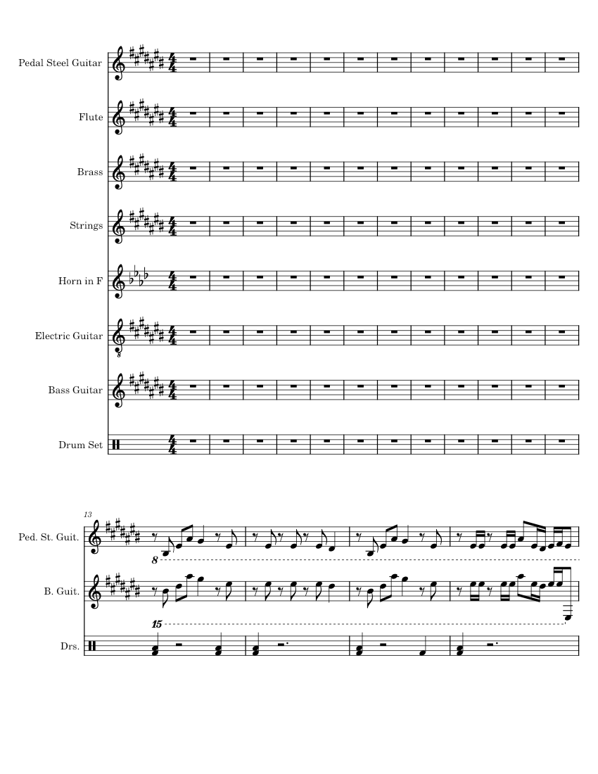 Screenplay FNF Vs A.G.O.T.I Sheet Music for Piano, Flute, French horn ...