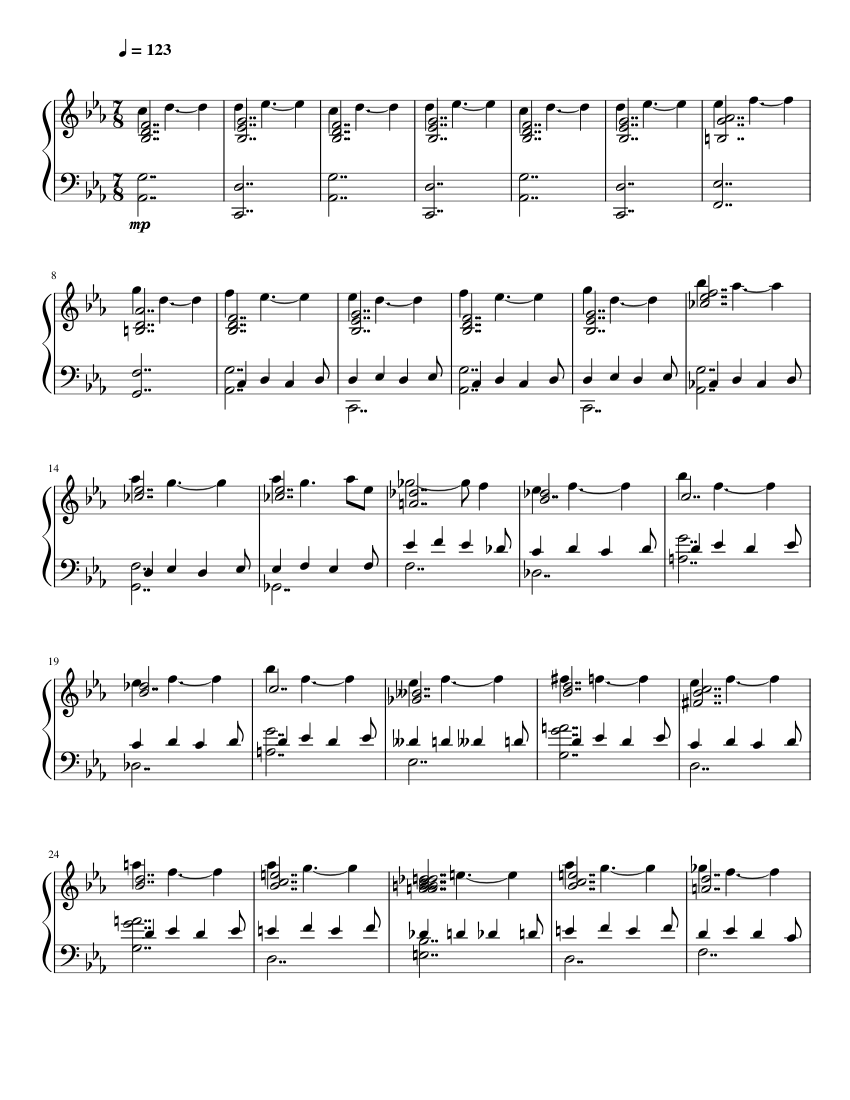 Drowning Sheet Music for Piano (Solo) | MuseScore.com