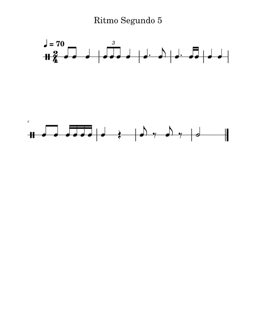 Ritmo Segundo 5 Sheet music for Hand clap (Solo) | Musescore.com