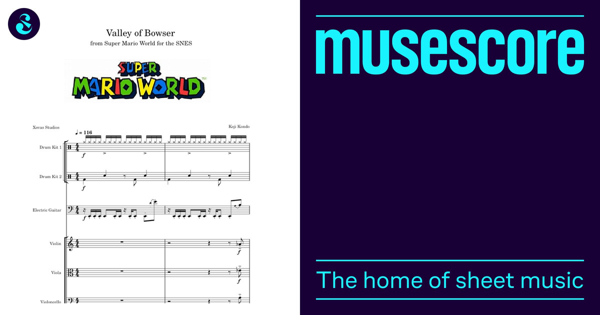 Valley of Bowser - Super Mario World – Koji Kondo Sheet music for ...