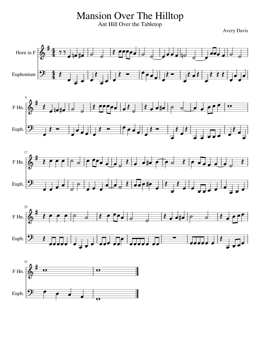 Mansion Over The Hilltop – Ira F. Stanphill Adapted by Avery Davis ...