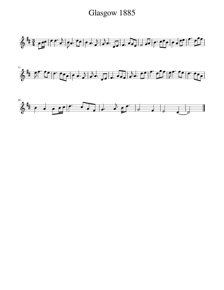 Glasgow 1885 Sheet music for Piano (Solo) | Musescore.com