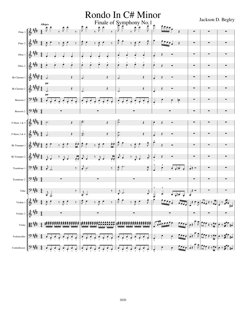 Rondo In C# Minor Sheet music for Trombone, Tuba, Flute, Oboe & more ...