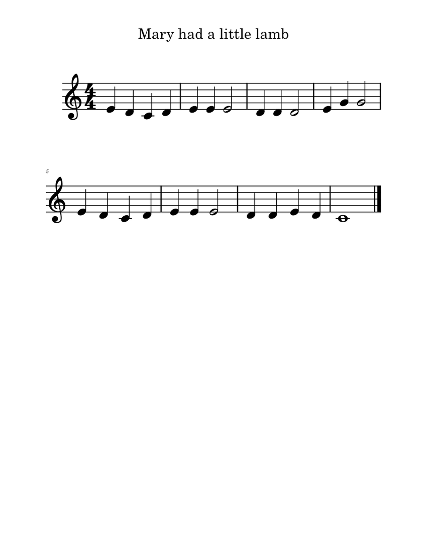 Mary had a little lamb Sheet music for Piano (Solo) | Musescore.com