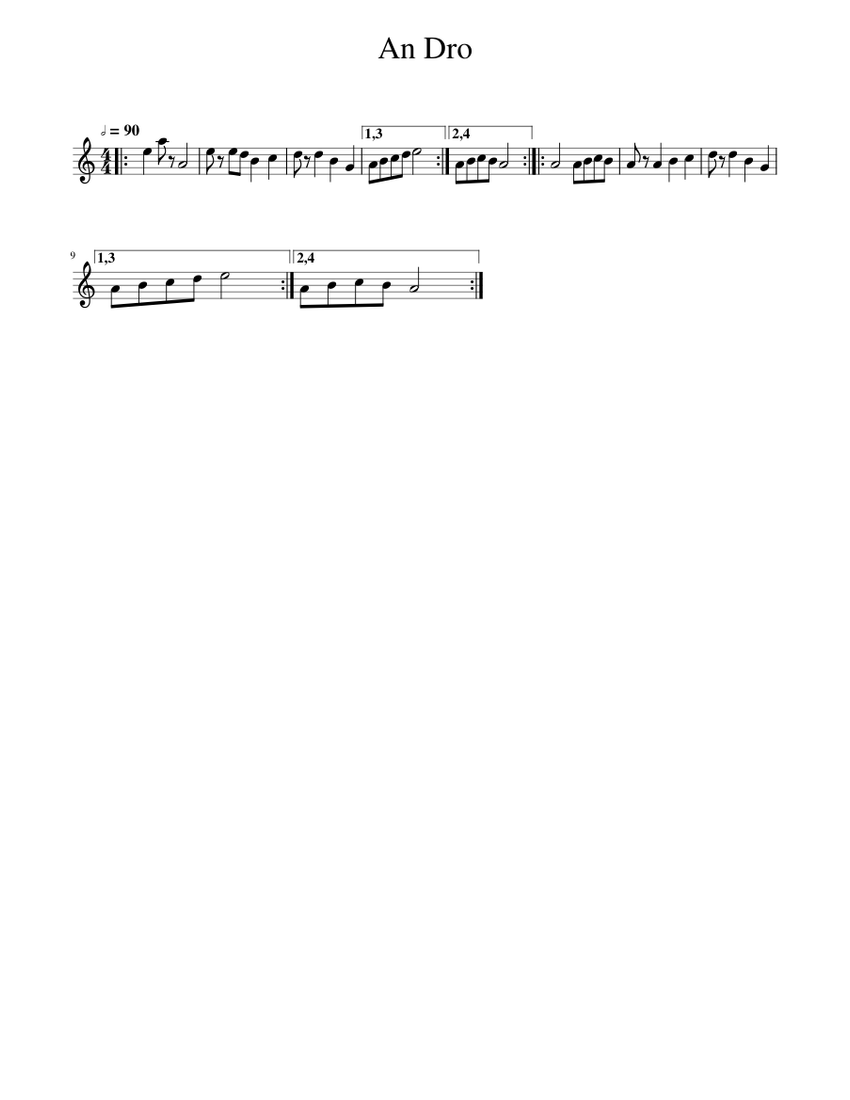 An Dro Sheet music for Piano (Solo) | Musescore.com