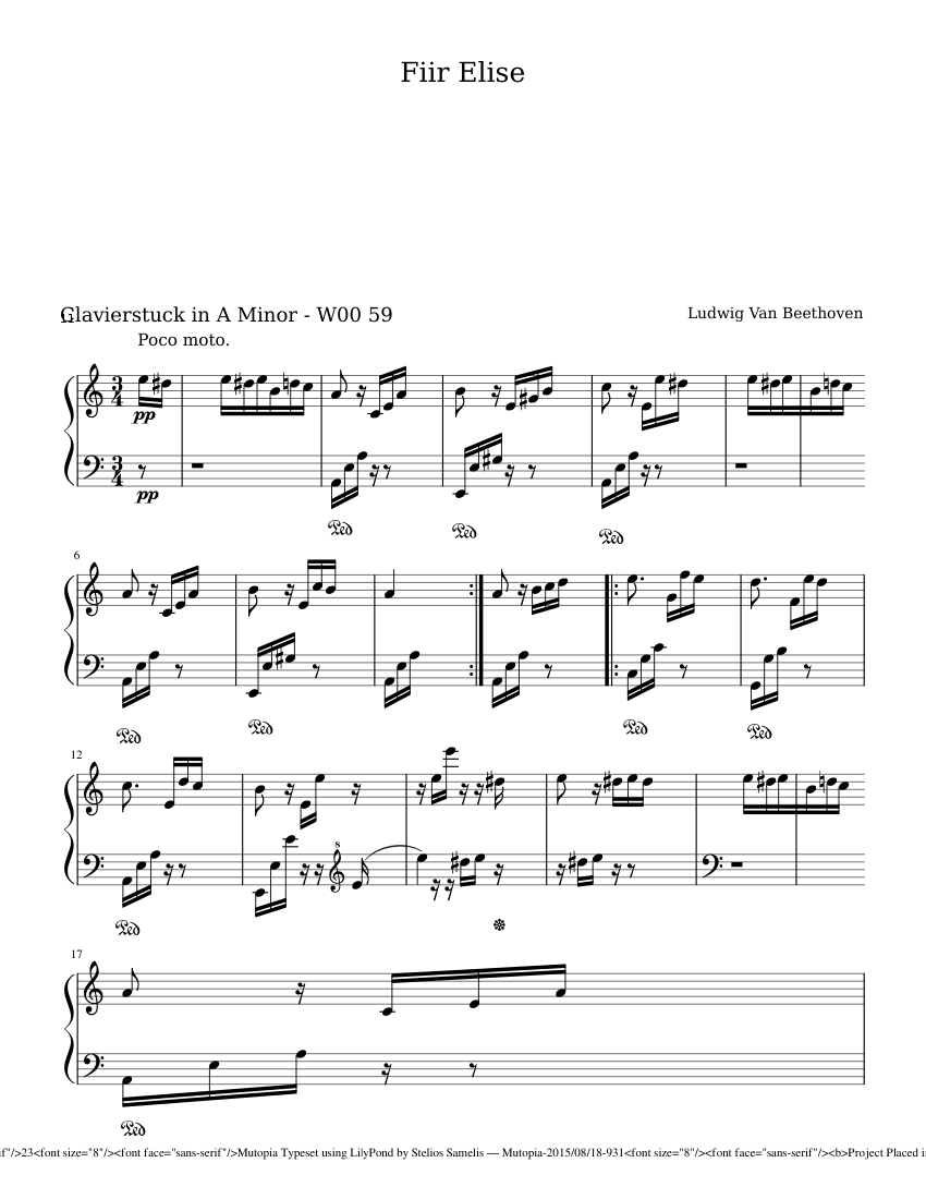 Für Elise, WoO 59 – Ludwig van Beethoven – How to let Beethoven mad ...