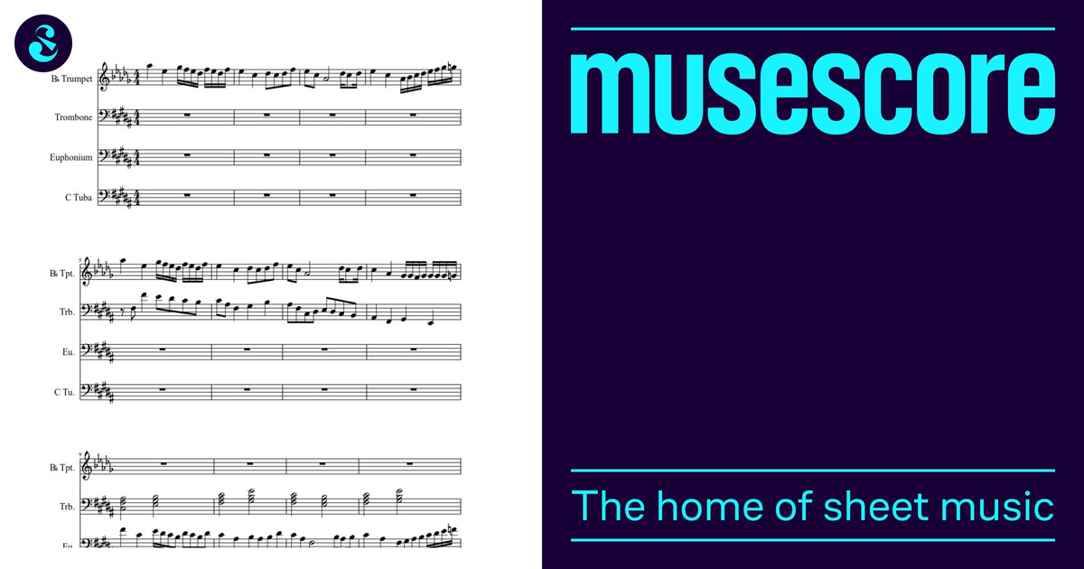 F# Mixolydian (incomplete) Sheet music for Trombone, Tuba, Trumpet ...