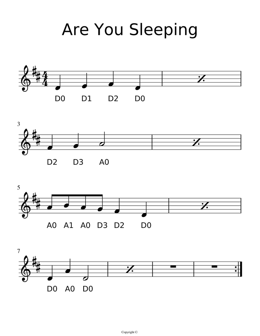 Are You Sleeping Sheet music for Violin, Viola, Cello (String Trio ...