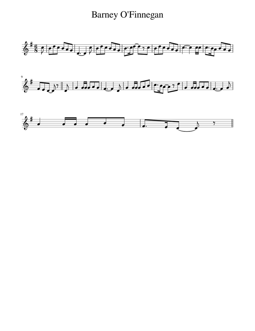 Barney O'Finnegan Sheet music for Piano (Solo) Easy | Musescore.com