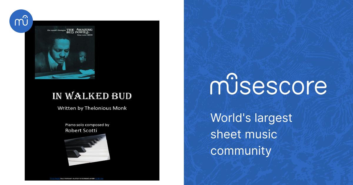 "In Walked Bud" – Thelonious Monk Sheet Music with Chords for Piano ...