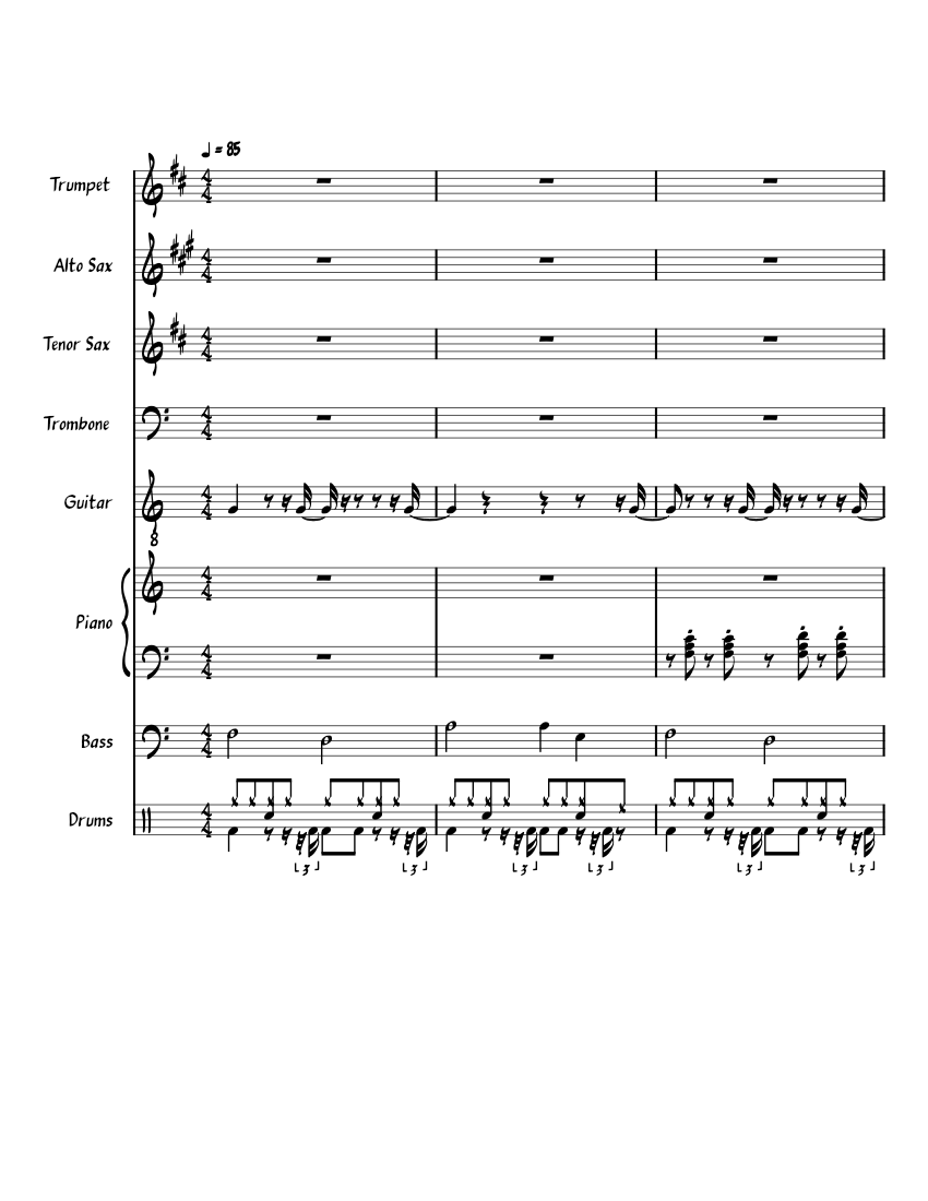 Stressed Out Sheet music for Piano, Trombone, Saxophone alto, Saxophone ...
