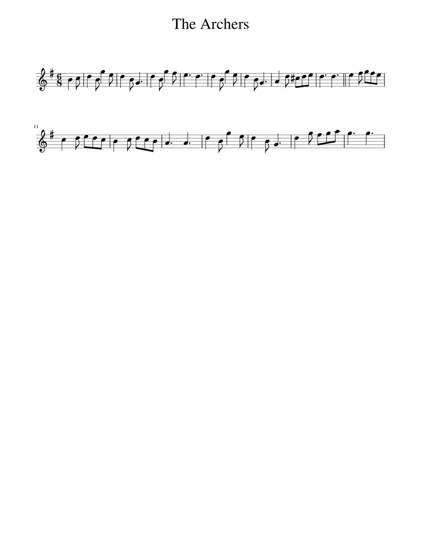 The Archers Sheet Music for Piano (Solo) Easy | MuseScore.com