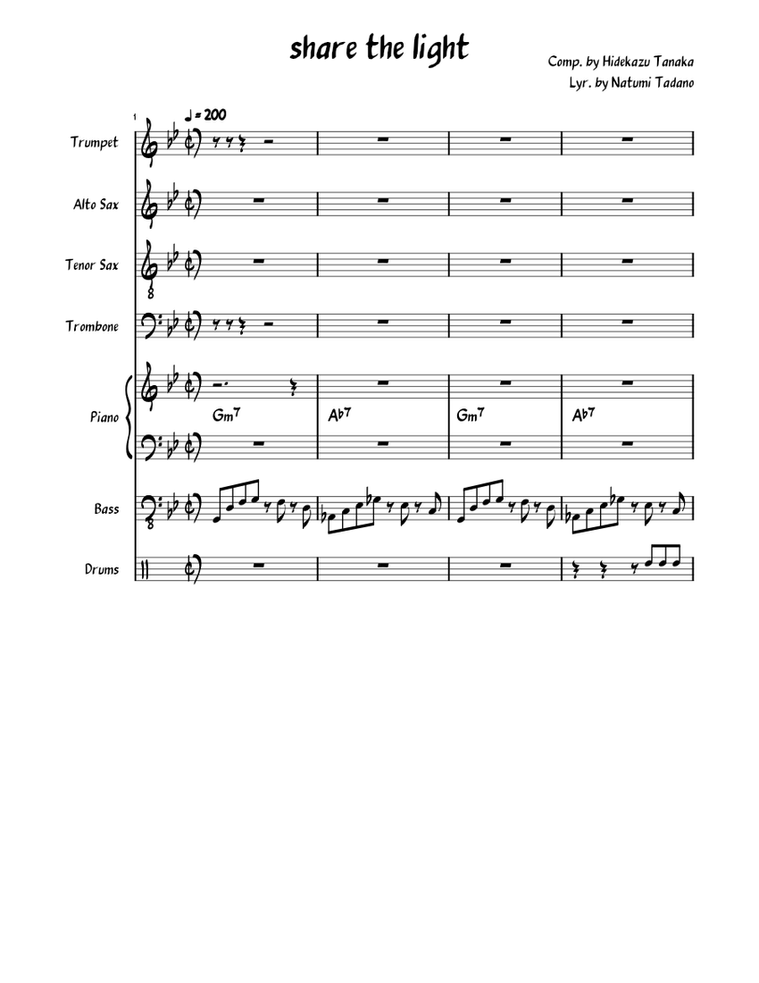 share_the_light - piano tutorial