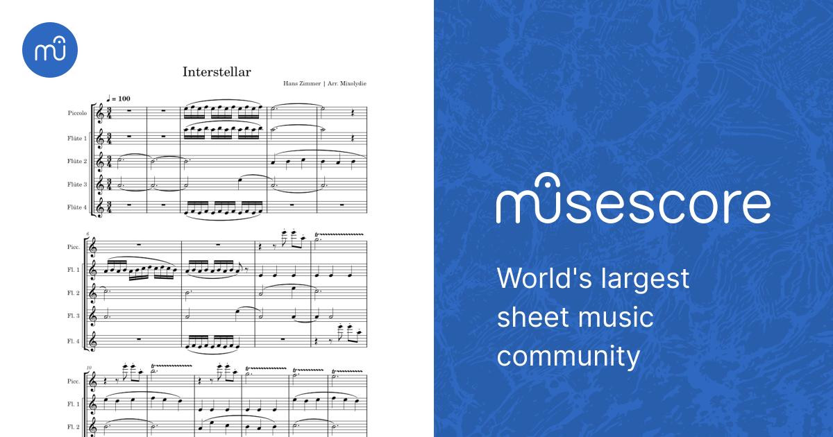 Interstellar – Hans Zimmer Interstellar Sheet Music for Flute, Oboe ...