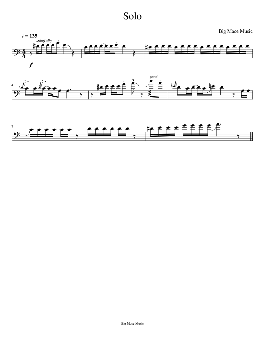 Solo-Trombone Sheet music for Trombone (Solo) | Musescore.com