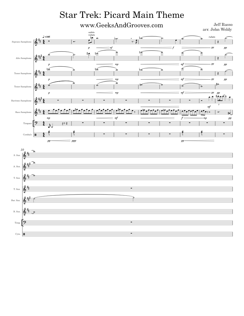 Star Trek Picard Main Title – Jeff Russo Star Trek Picard Main Title ...