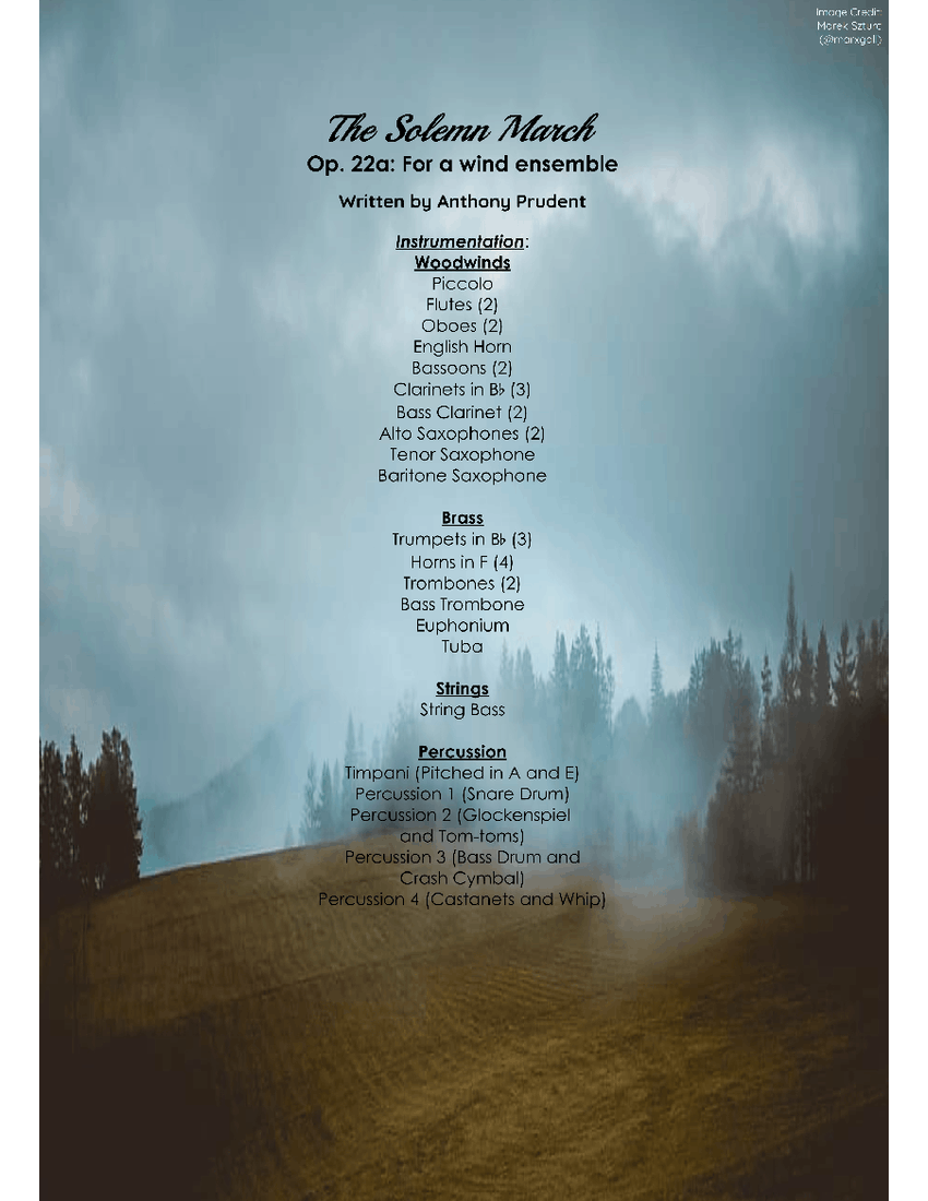 The Solemn March (Wind Ensemble Arrangement) Sheet Music for Trombone ...