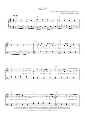 Alan Walker - Fade Sheet Music for Piano (Solo) | MuseScore.com