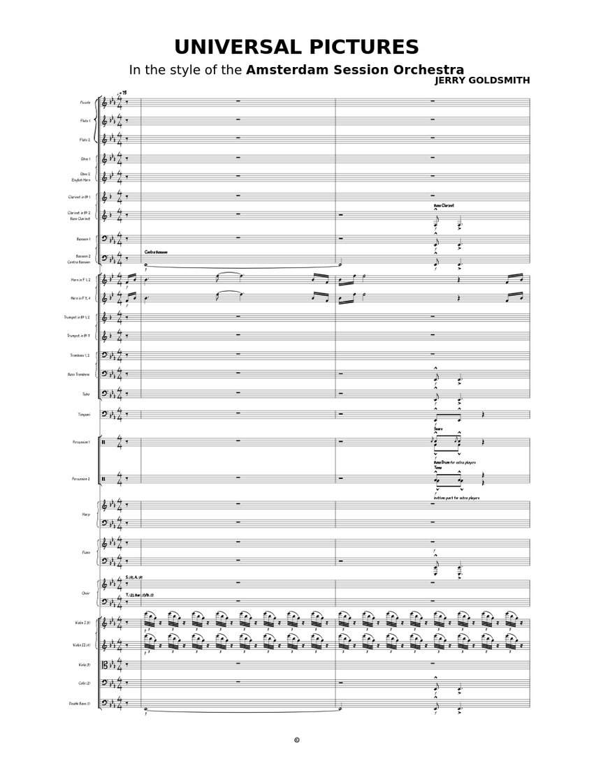 Universal studios fanfare – Jerry Goldsmith Universal Studios Fanfare ...