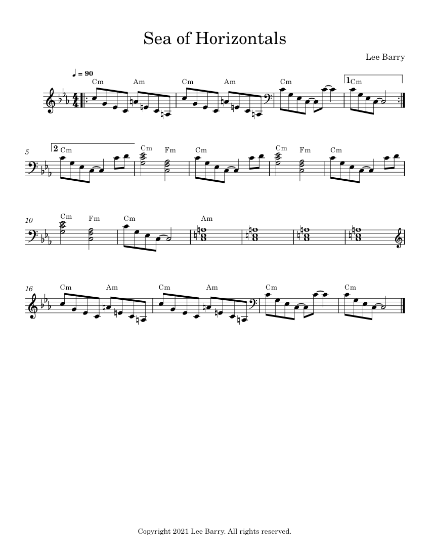 Sea of Horizontals Sheet music for Piano (Solo) | Musescore.com