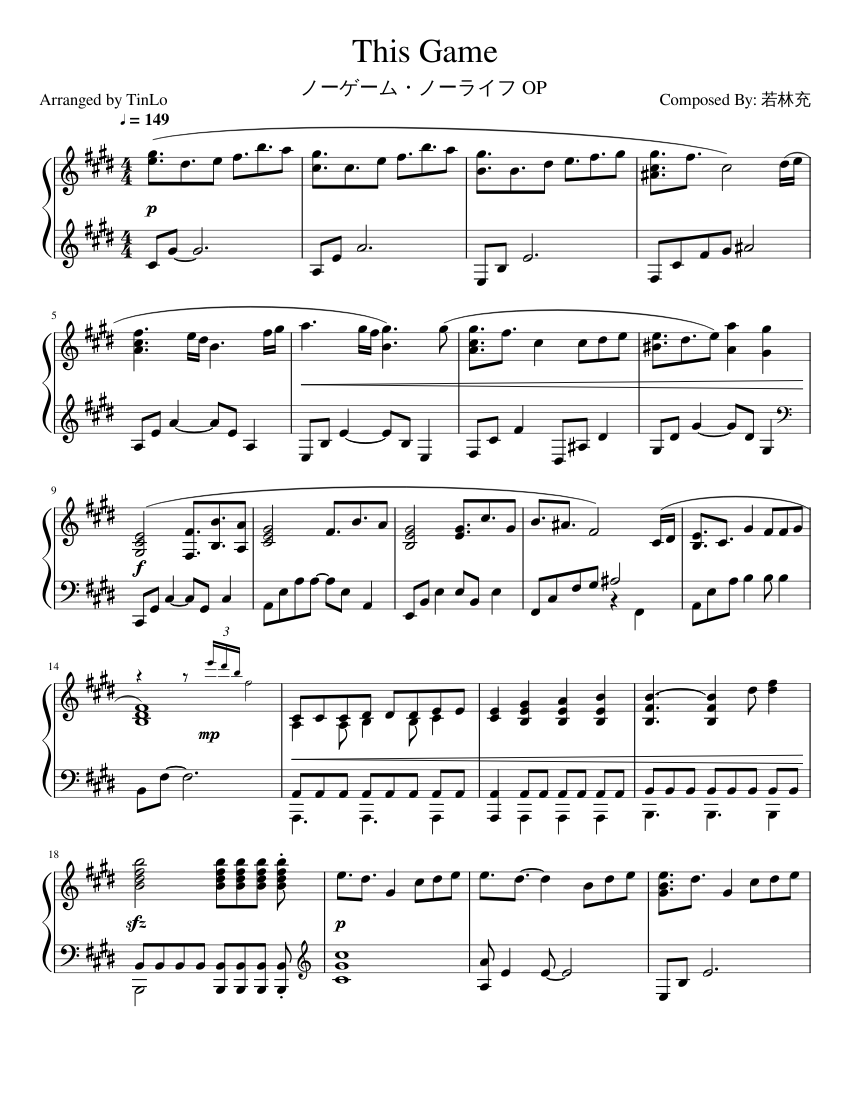 This Game Sheet music for Piano (Solo) | Musescore.com