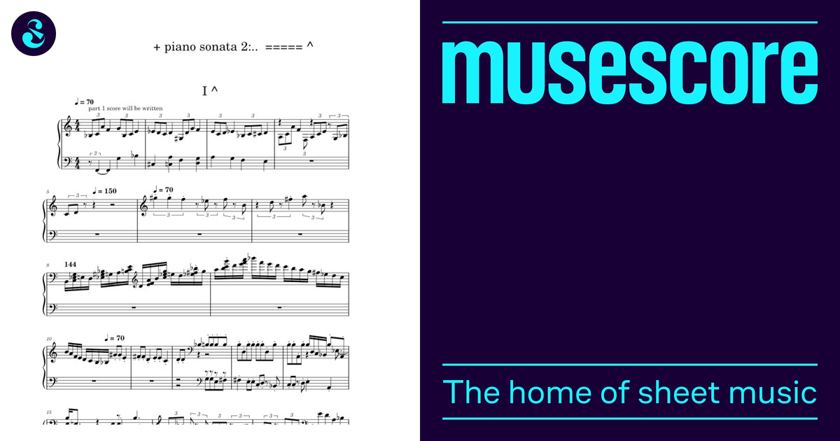 piano sonata 2 Sheet music for Piano (Solo) | Musescore.com