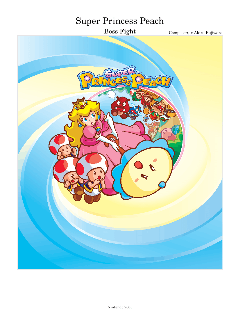 Super Princess Peach - Boss Fight Sheet music for Piano, Trombone ...