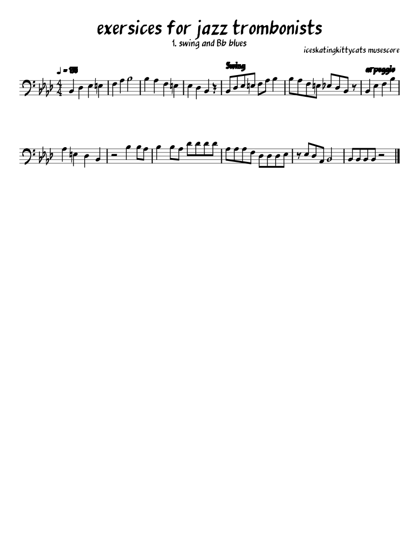 exersices for jazz trombonists Sheet Music for Trombone (Solo ...