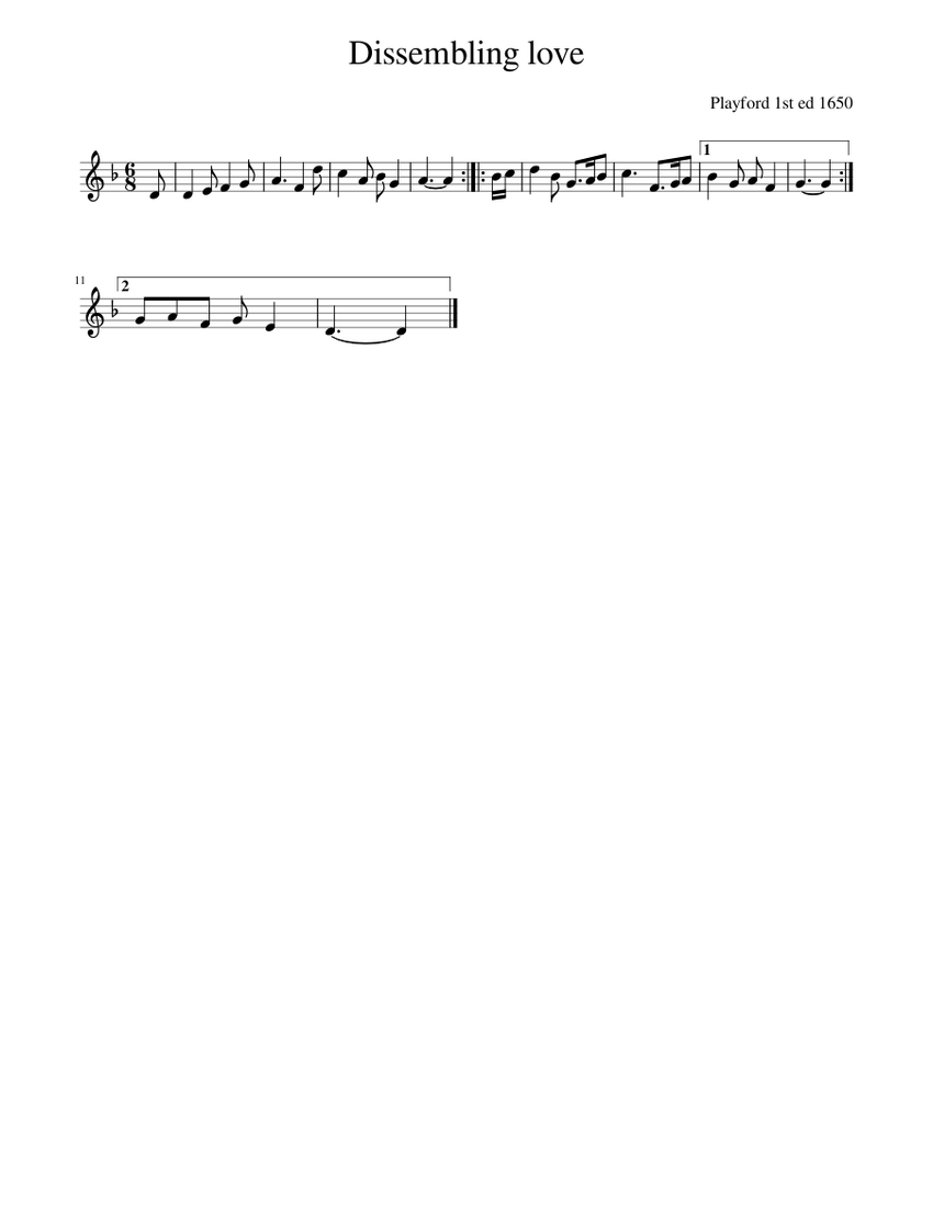 Dissembling love Sheet music for Piano (Solo) Easy | Musescore.com