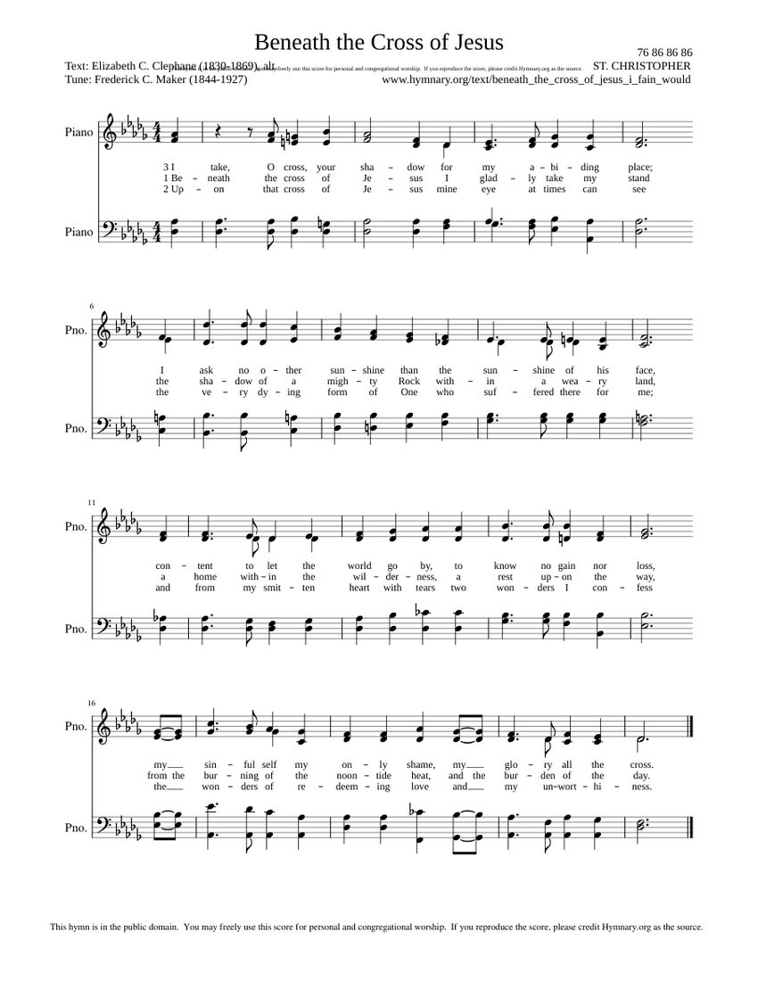 St. Christopher - Frederick C. Maker Sheet music for Piano (Piano Duo ...
