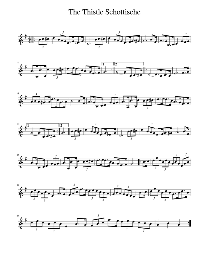 The Thistle Schottische Sheet music for Piano (Solo) Easy | Musescore.com
