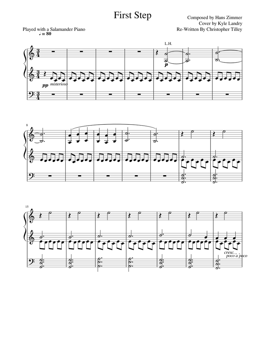 First Step Sheet Music for Piano (Solo) | MuseScore.com